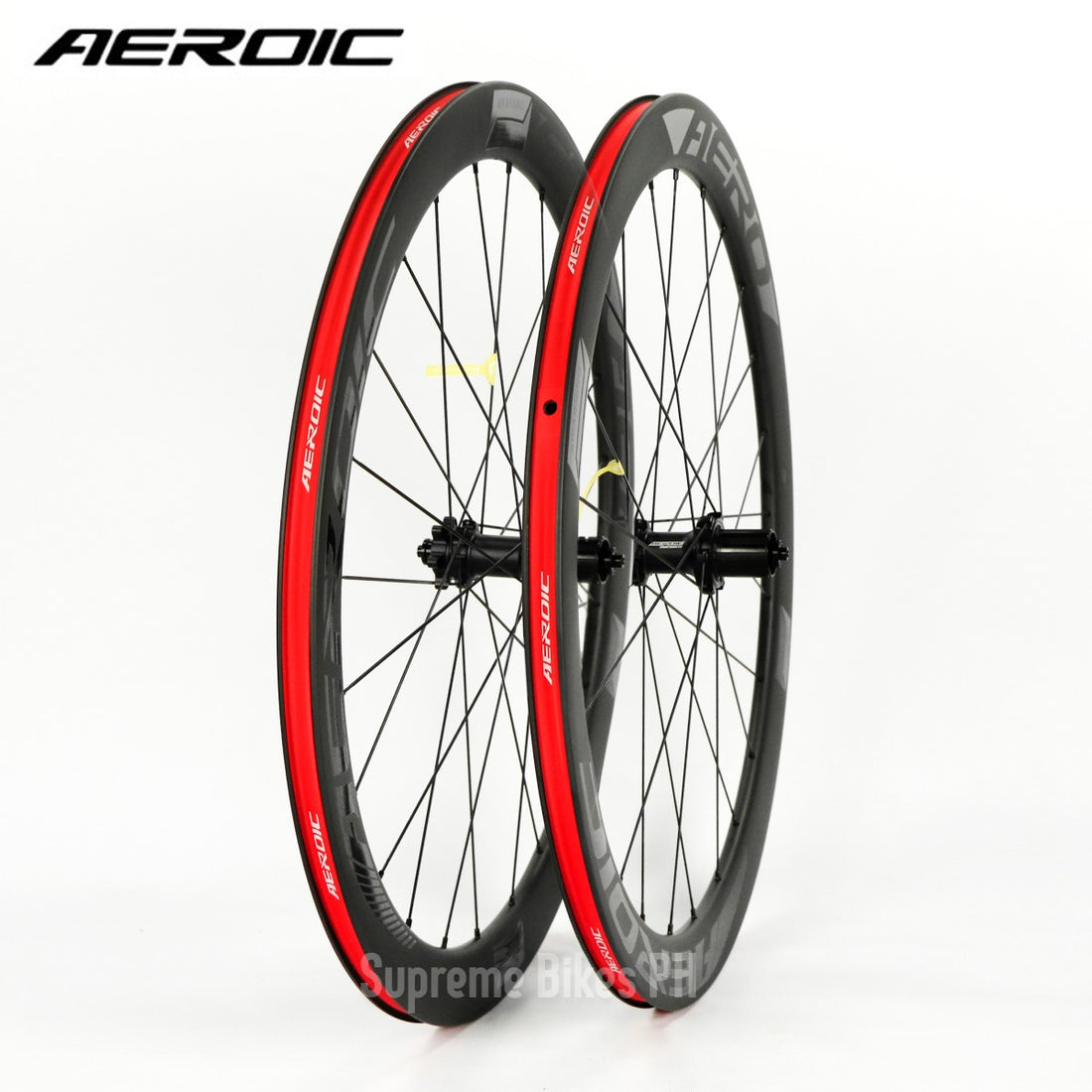 Aeroic Aero 50D Carbon Disc 700c Road Bike Wheelset HG Hub Pillar Spok ...