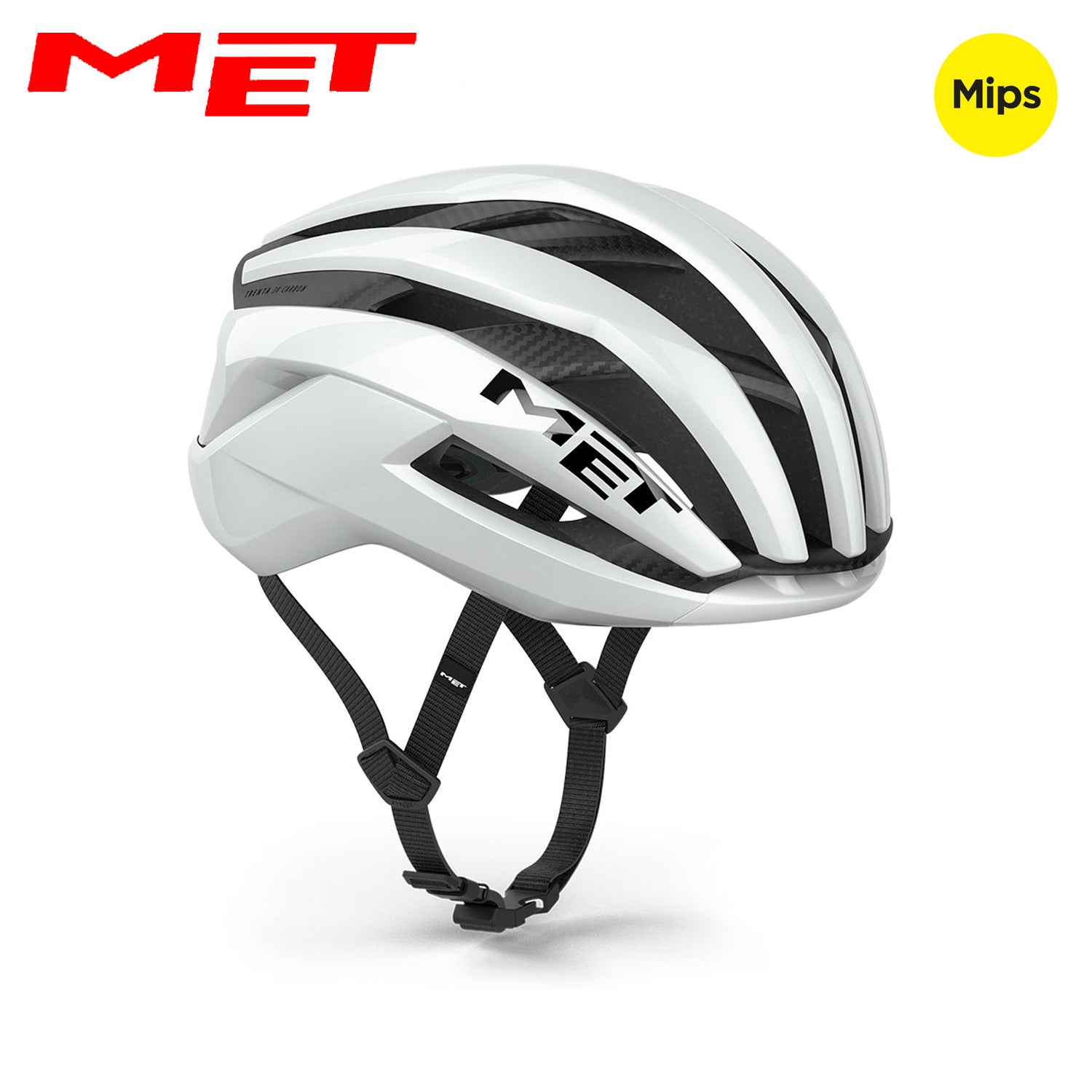 MET Trenta 3K Carbon MIPS Road, Gravel, Cross Country Bike Helmet - Wh ...